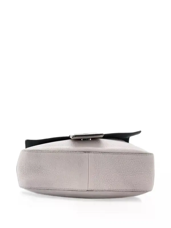Fendi Baguette Flap Messenger Bag Leather Medium Crossbody Bag