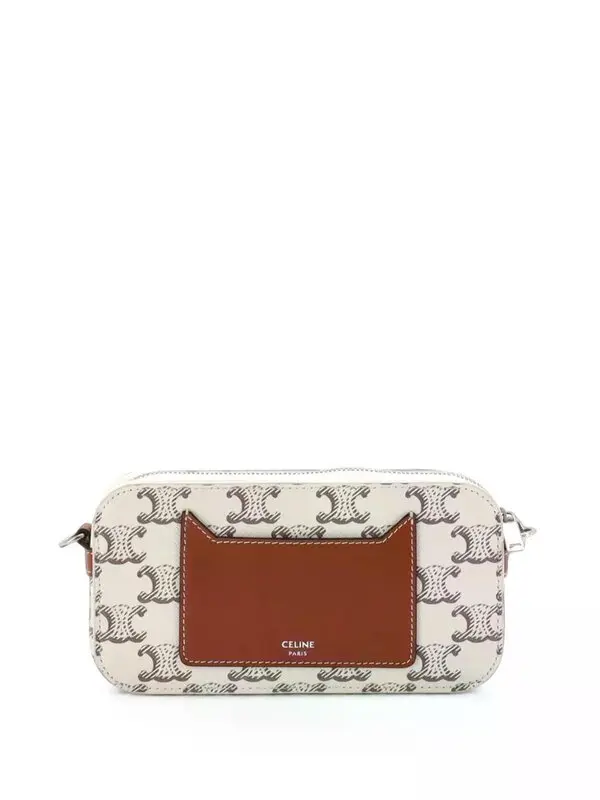 Celine Horizontal Pouch Crossbody Bag Logo Triomphe Coated Canvas Shoulder Bag