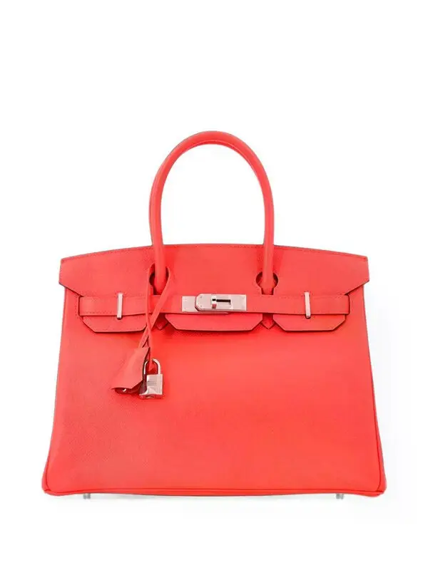 Hermès Birkin Handbag Rouge Pivoine Epsom With Palladium Hardware 30 Satchel - Red