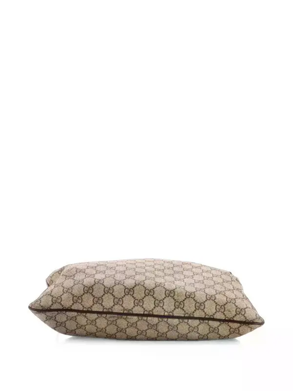 Gucci Zip Top Messenger Bag Gg Coated Canvas Large Crossbody Bag