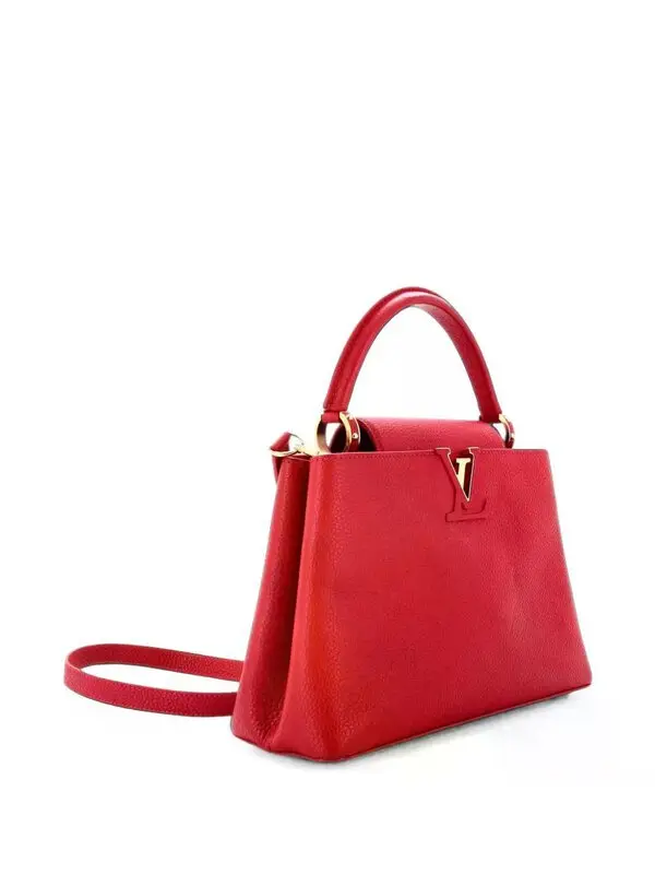 LOUIS VUITTON Capucines Bag Leather Pm Satchel