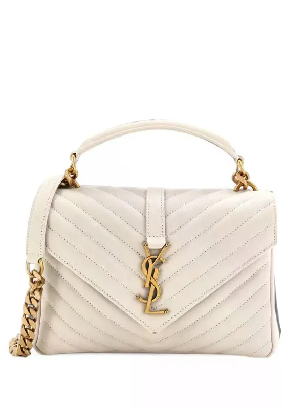 Saint Laurent Classic Monogram College Bag Matelasse Chevron Leather Medium Crossbody Bag