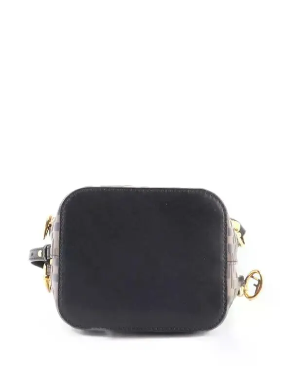 Fendi Mon Tresor Zucca Embossed Leather Mini Bucket Bag