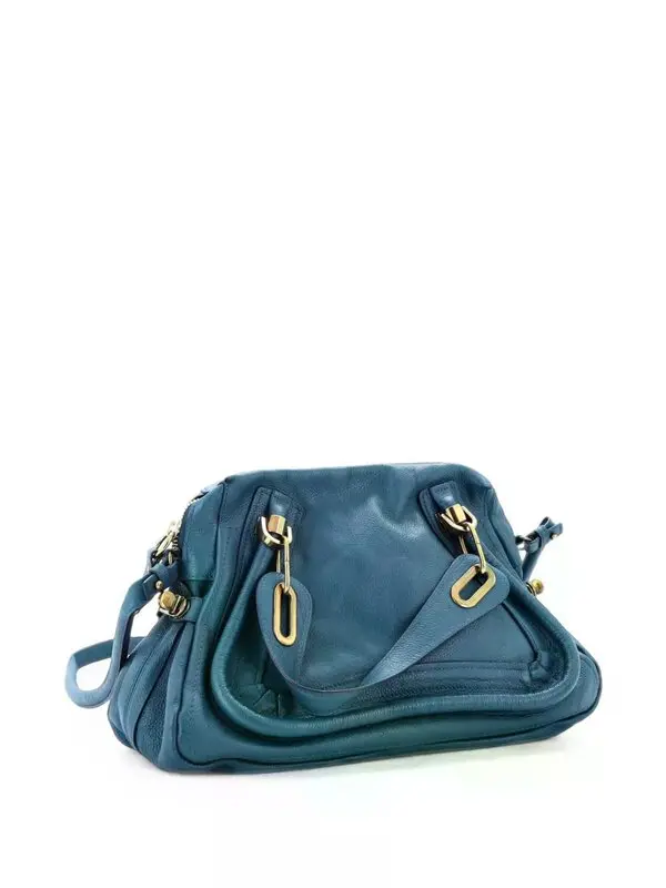 Chloé Paraty Top Handle Bag Leather Medium Satchel - Blue