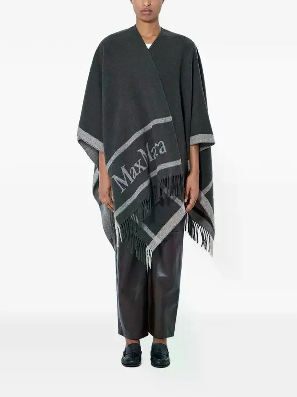 Max Mara Logo-detail Fringed Wrap