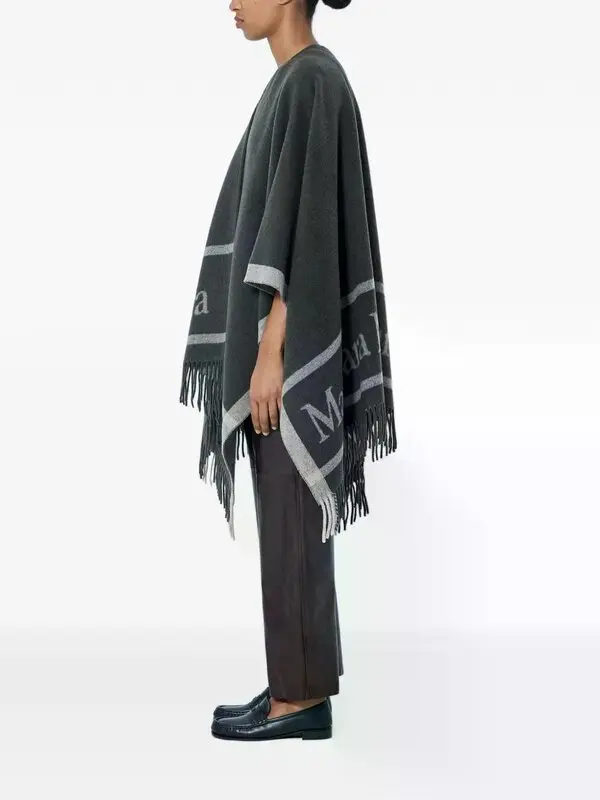 Max Mara Logo-detail Fringed Wrap