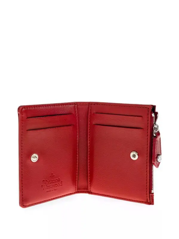 VIVIENNE WESTWOOD Slim Flap Orb-plaque Leather Wallet