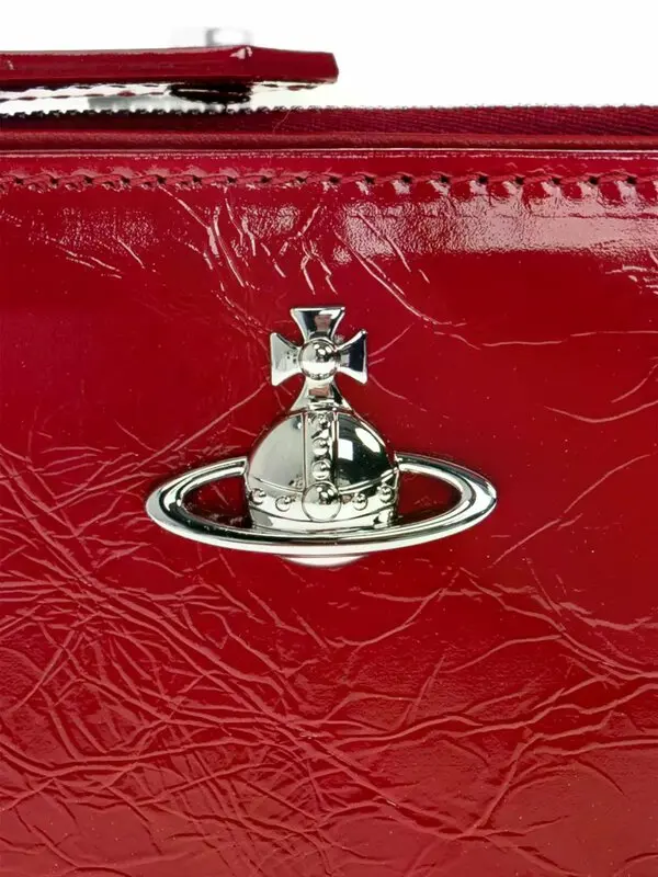 VIVIENNE WESTWOOD Slim Flap Orb-plaque Leather Wallet
