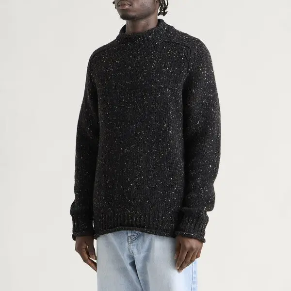 PITTARI Findhorn Donegal Roll Collar Jumper