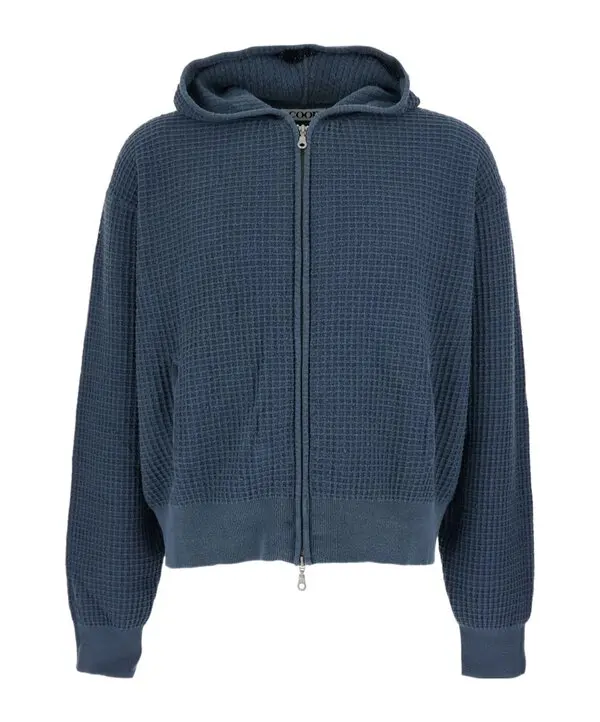 COOR Honeycomb Zip Hooded Sweater