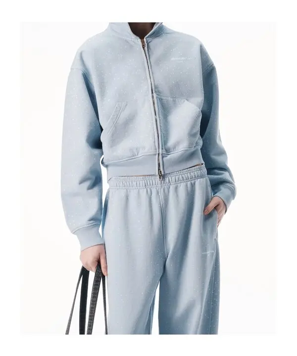 Alexander Wang Embellished Zip-up Hoodie