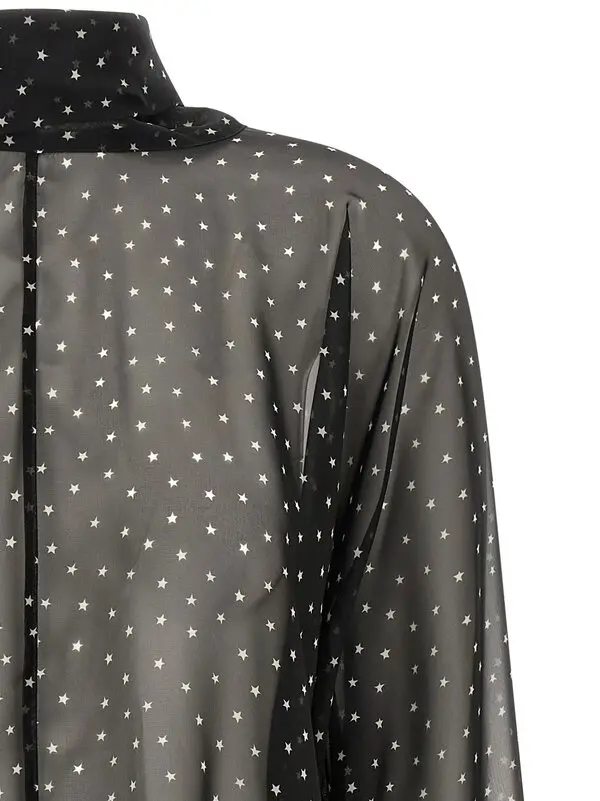 P.a.r.o.s.h Pioggia Star Print Scarf Collar Top