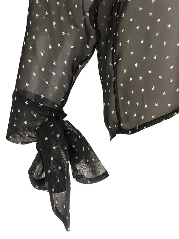 P.a.r.o.s.h Pioggia Star Print Scarf Collar Top
