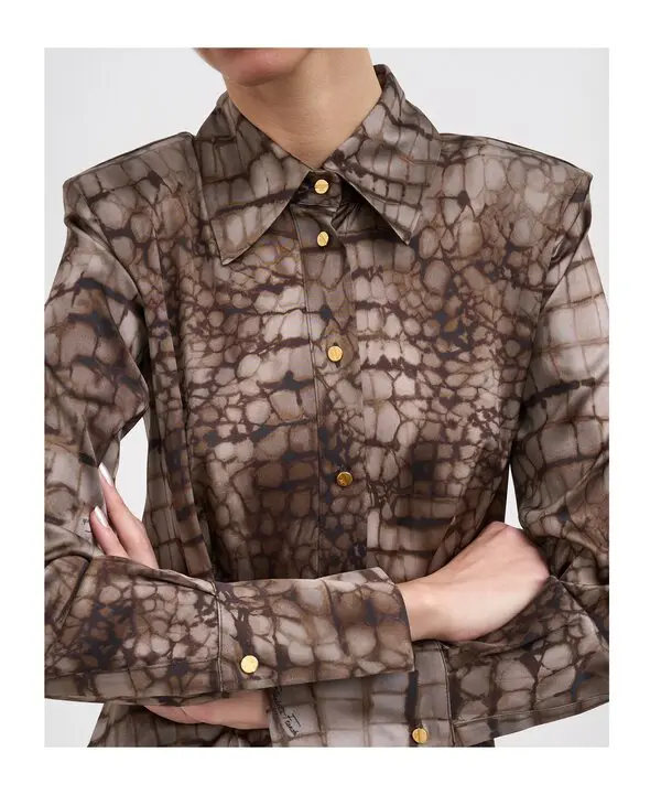Elisabetta Franchi Printed Long-sleeve Shirt