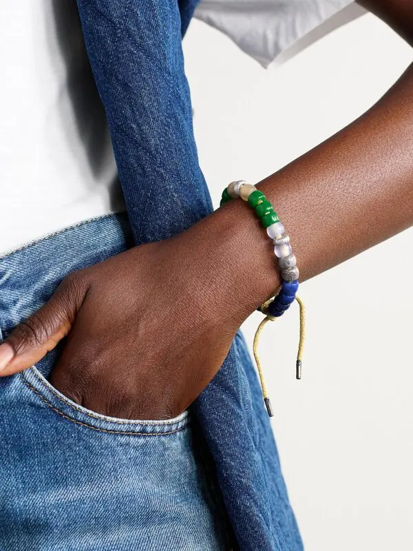 Carolina Bucci Sterling Silver, Multi-stone And Lurex Bracelet
