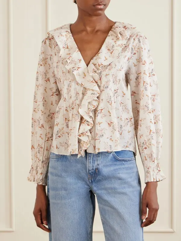 DÔEN Silk Floral Shirt