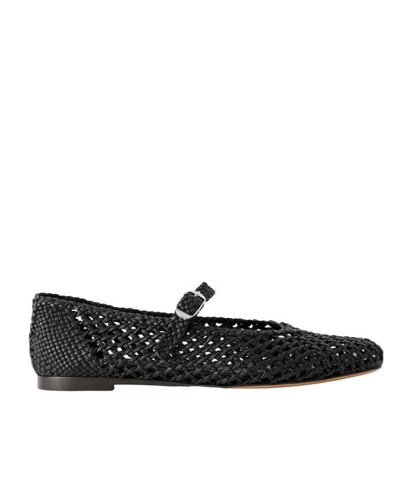 Le Monde Beryl Knotted Leather Ballet Flats - No
