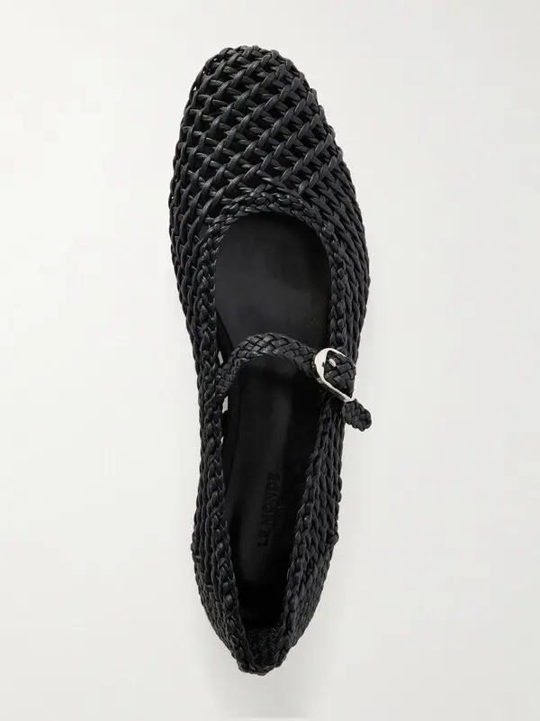 Le Monde Beryl Knotted Leather Ballet Flats - No