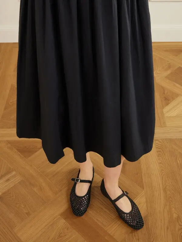 Le Monde Beryl Knotted Leather Ballet Flats - No