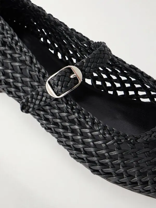 Le Monde Beryl Knotted Leather Ballet Flats - No