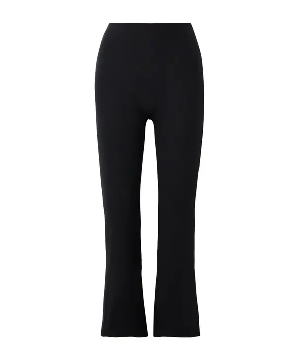 LESET Rio Cropped Stretch-ponte Flared Pants