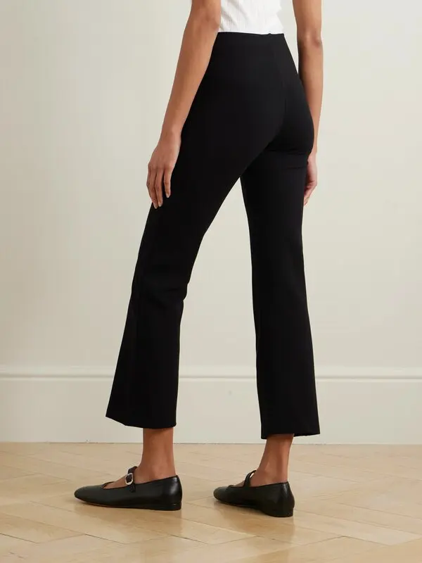 LESET Rio Cropped Stretch-ponte Flared Pants