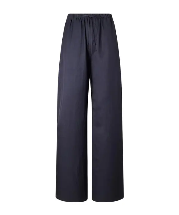 LESET Daniel Satin Wide-leg Pants