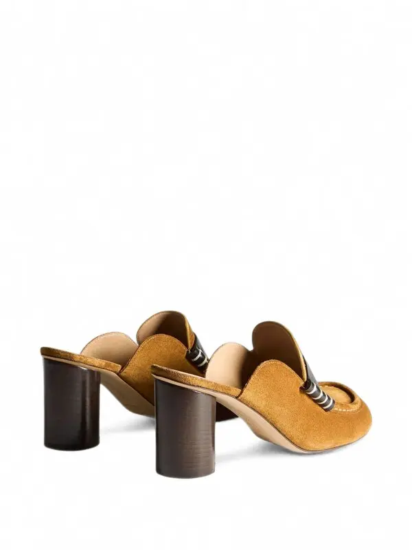 J.W.ANDERSON Calf Suede Penny Loafer Mules