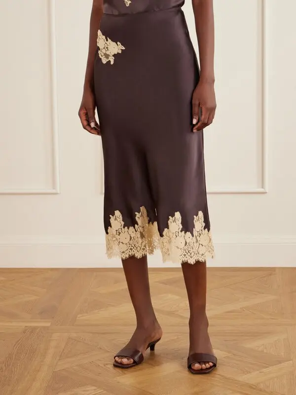 DÔEN Silk Midi Skirt