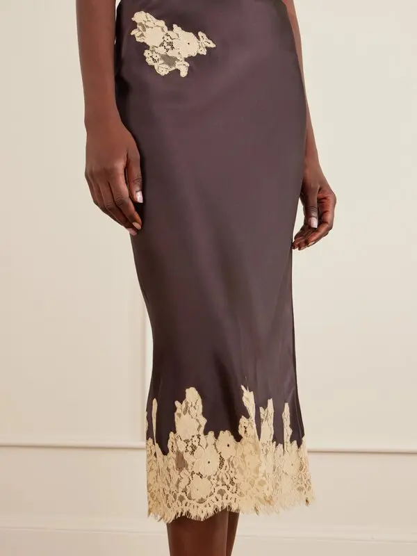 DÔEN Silk Midi Skirt
