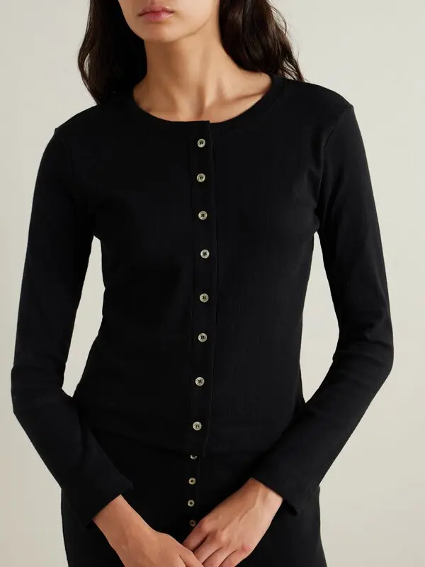 LESET Knit Cotton Cardigan