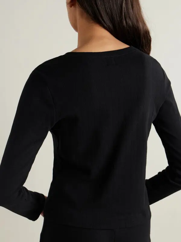 LESET Knit Cotton Cardigan