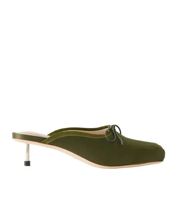 Simone Rocha Bow-detailed Satin Pumps