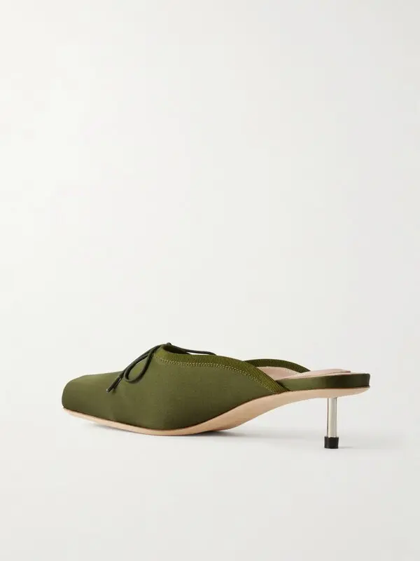 Simone Rocha Bow-detailed Satin Pumps