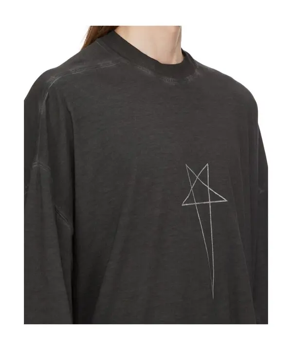 Rick Owens Pentagram-print Oversized T-shirt