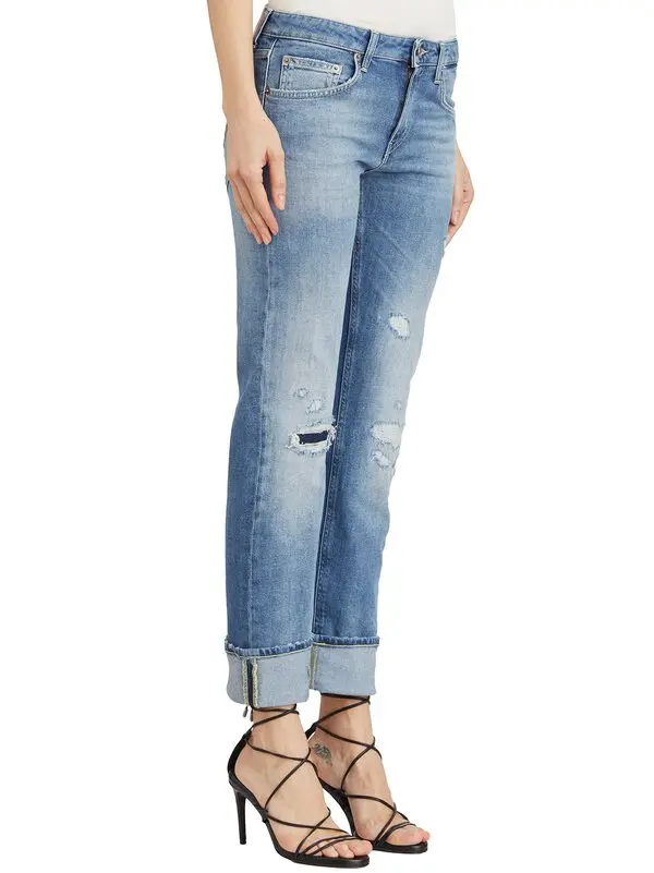 DONDUP Distressed, Faded Denim Trousers