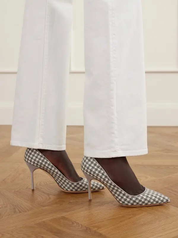 Manolo Blahnik Pleated Wool High Heels
