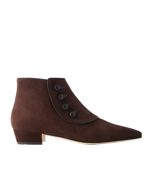 Manolo Blahnik Classic Cuffed Ankle Boots