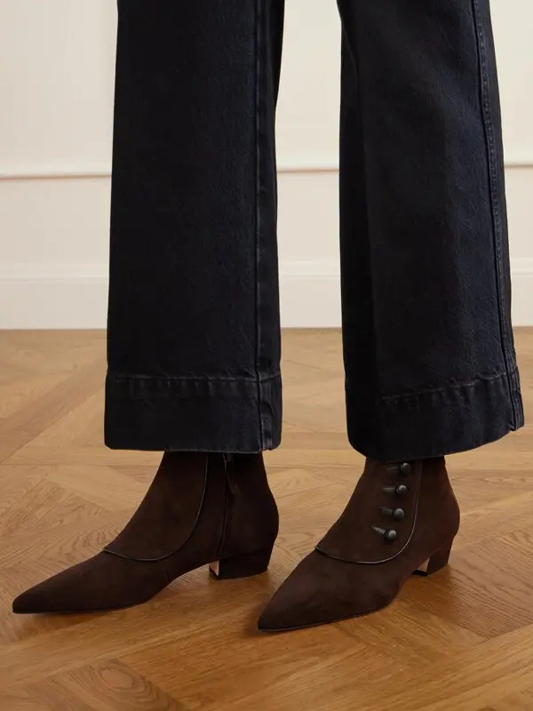 Manolo Blahnik Classic Cuffed Ankle Boots