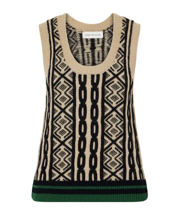 Dries Van Noten Knitted Wool Vest
