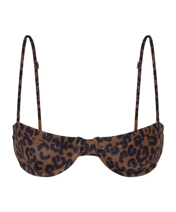 HAIGHT. Leopard-print Bikini Top