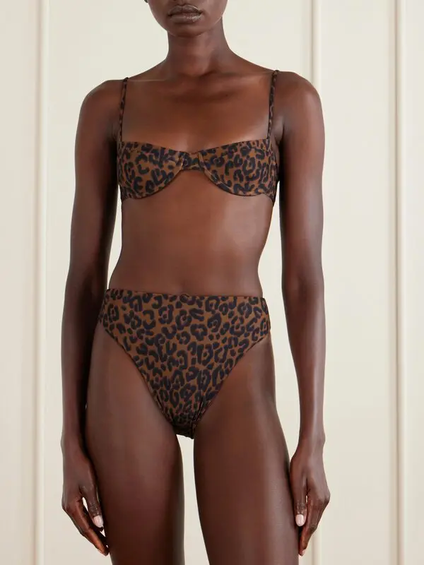 HAIGHT. Leopard-print Bikini Top