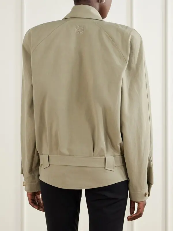 Magda Butrym Belted Cotton-gabardine Jacket