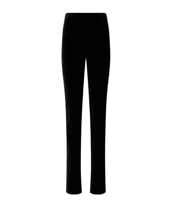 Khaite Wool-blend Velvet Straight-leg Pants
