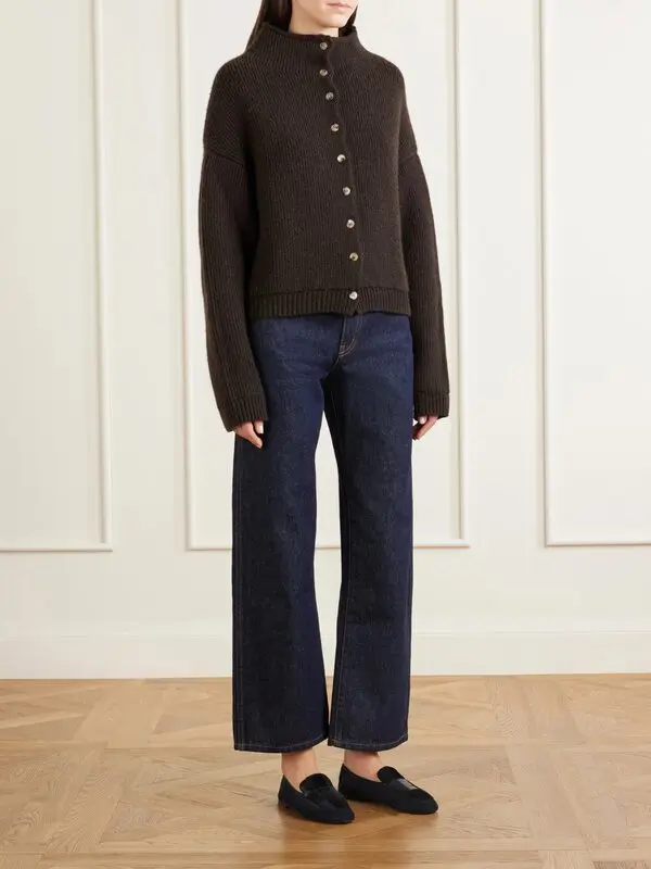 Khaite Leather And Suede Ballet Flats