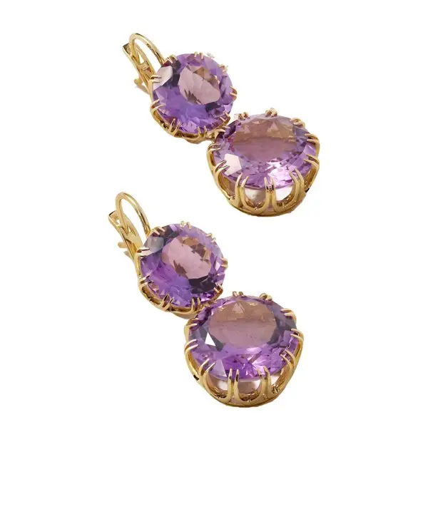 Ileana Makri 18-karat Gold Amethyst Earrings - Multicolor