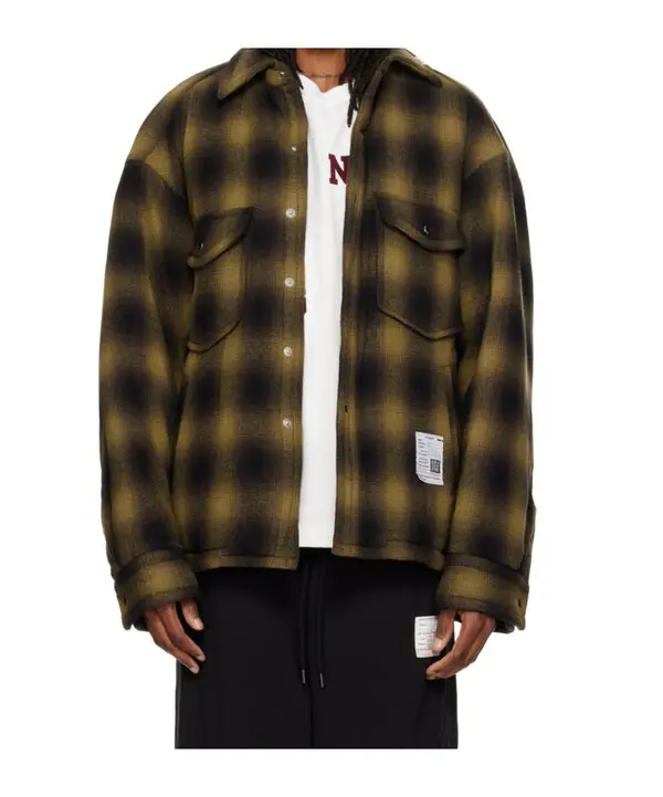 Mihara Yasuhiro Long-sleeved Plaid Padded Jacket