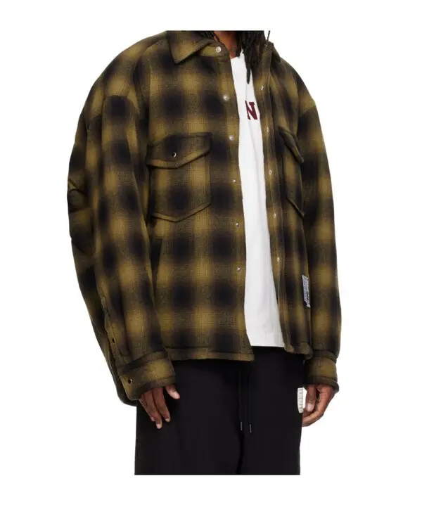 Mihara Yasuhiro Long-sleeved Plaid Padded Jacket