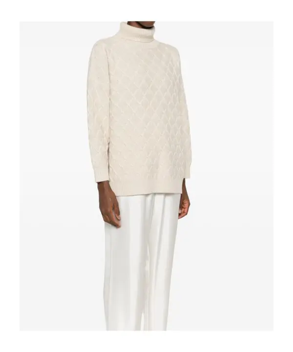 Max Mara Oversized Diamond Wool And Cashmere Sweater