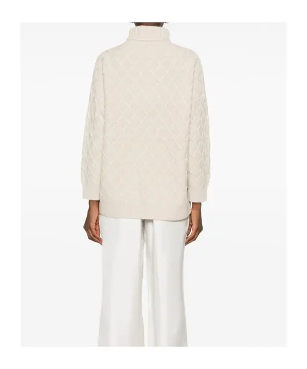 Max Mara Oversized Diamond Wool And Cashmere Sweater
